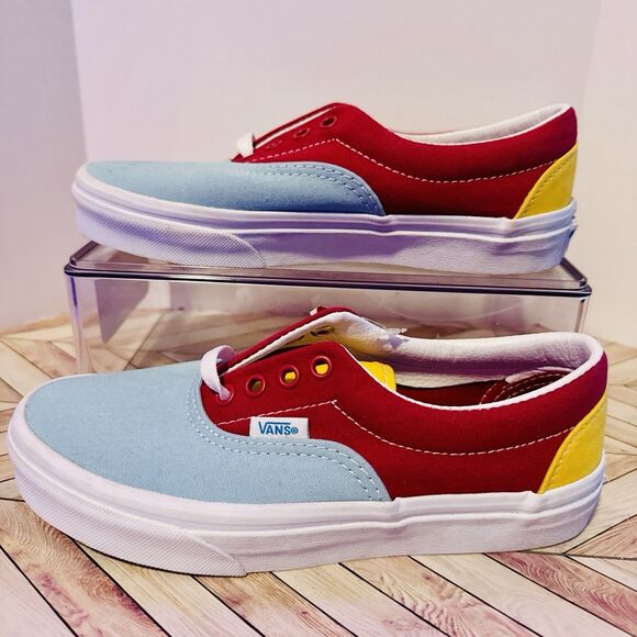 Vans | Shoes | Vans Era Retro Rainbow Multicolor Kids 3 Blue Magenta ...